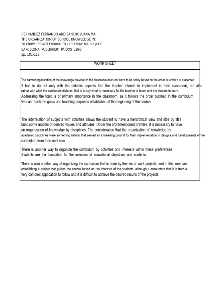 Hernandez Fernando and Sancho Juana Ma Prac Doc Acc Curricular | PDF | Validity (Statistics ...