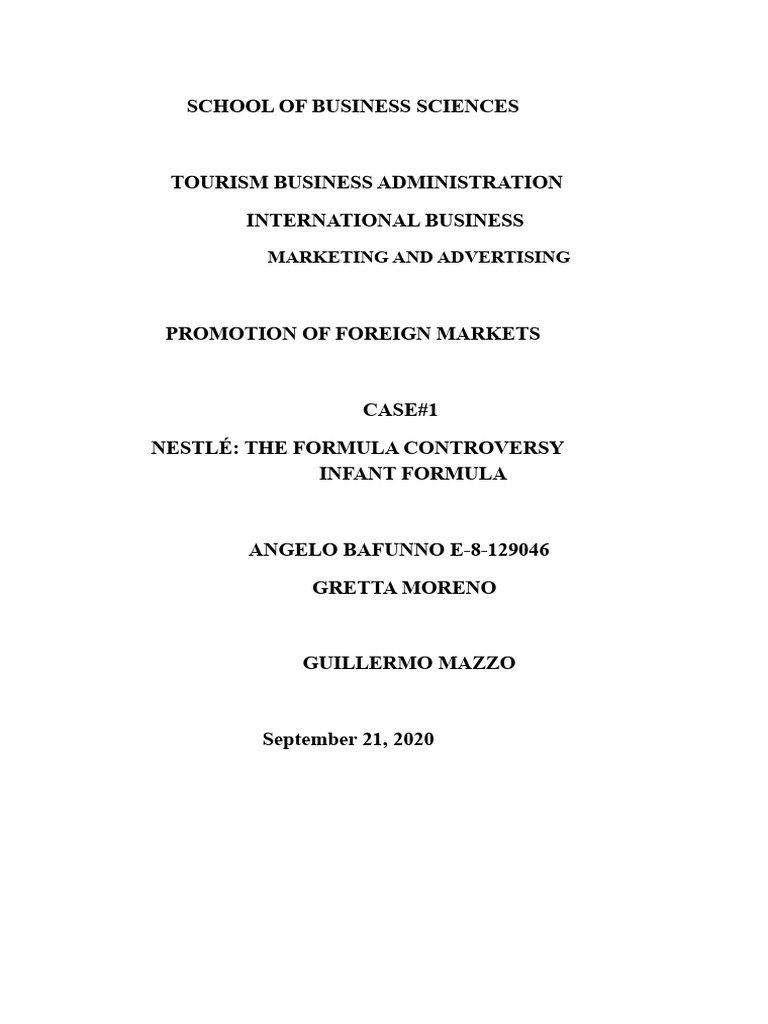 Nestle The Controversy of Infant Formula | PDF | Nestlé | Infant Formula