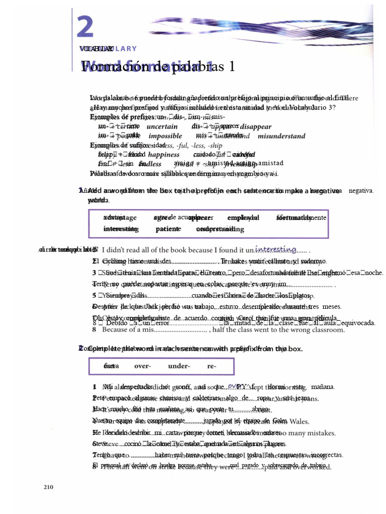 Formación de Palabras: Prefijos y Sufijos | PDF | Lingüística