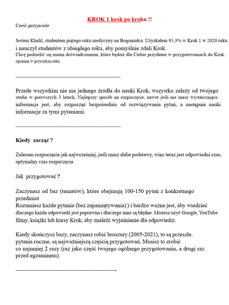 Krok 1 Krok Po Kroku | PDF