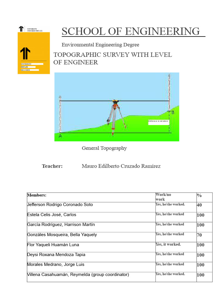 T3 Topographic Survey Report With Engineer's Level | PDF | Topography ...