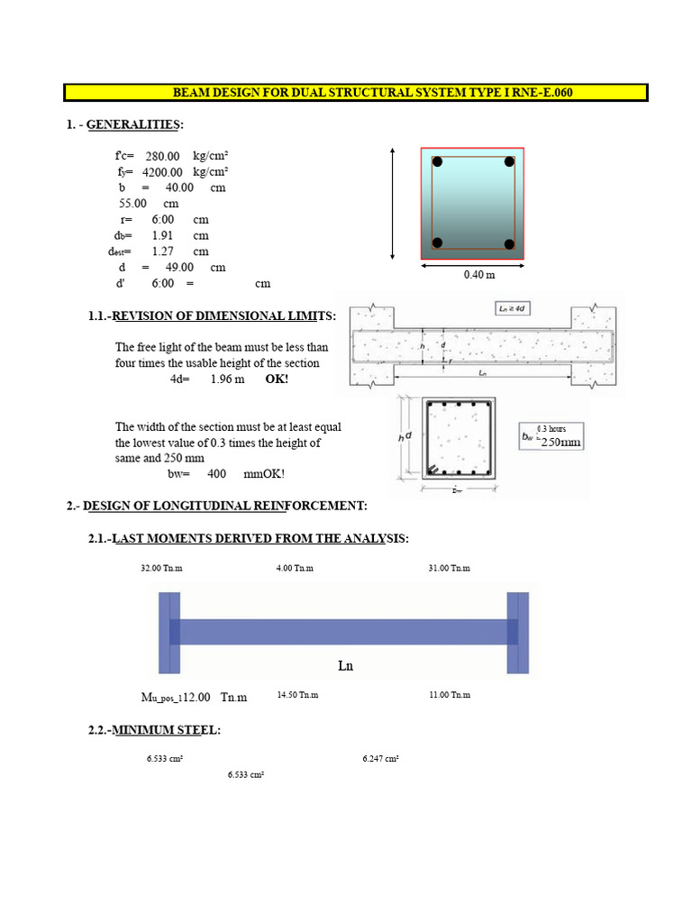 Design of Beam E.060 | PDF | Beam (Structure) | Mechanics