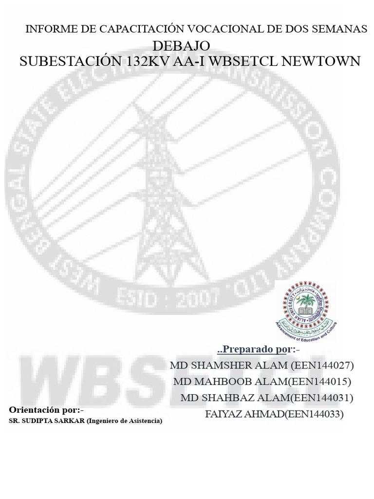 Proyecto Wbsetcl | PDF | Transformador | Ingenieria Eléctrica