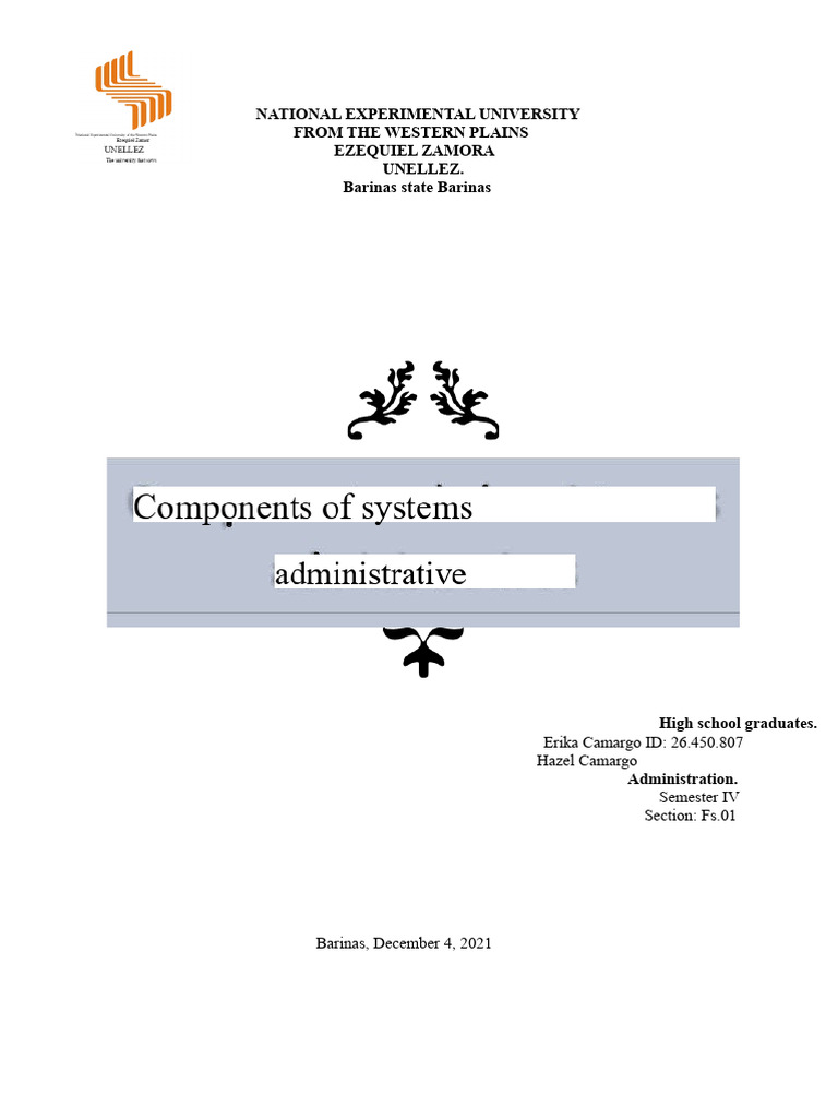 Components of Administrative Systems. | PDF | Information | Policy