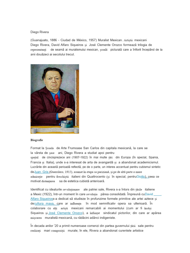 Biografia Diego Rivera | PDF