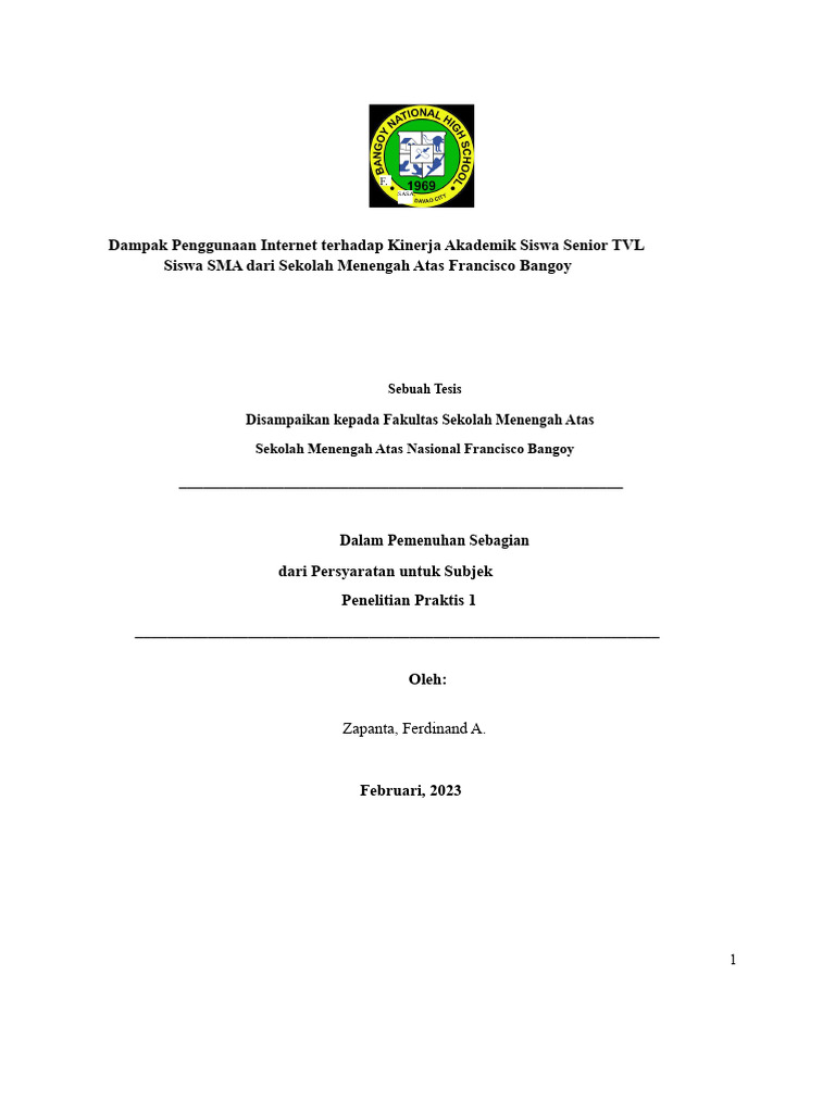 Dampak Internet pada Kinerja Siswa TVL | PDF