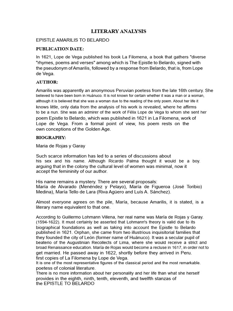 Literary Analysis | PDF