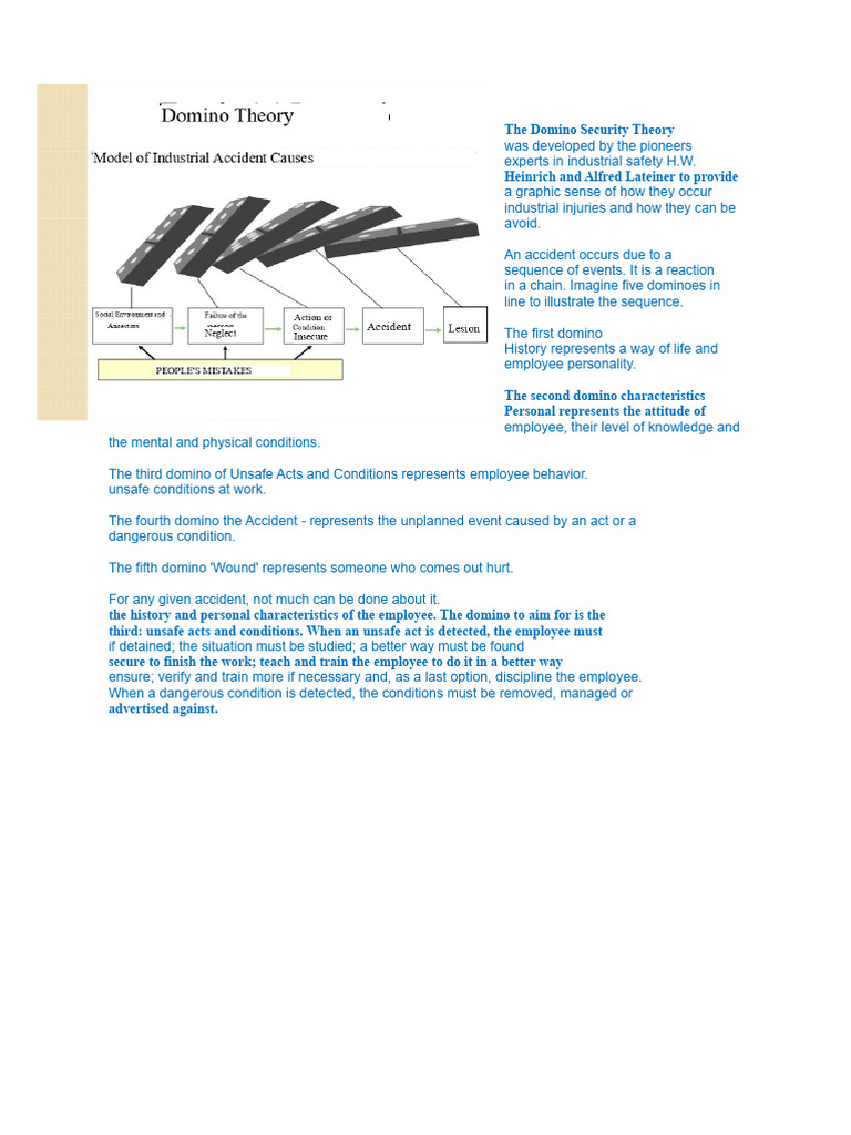 Understanding the Domino Security Theory | PDF | Safety | Accidents