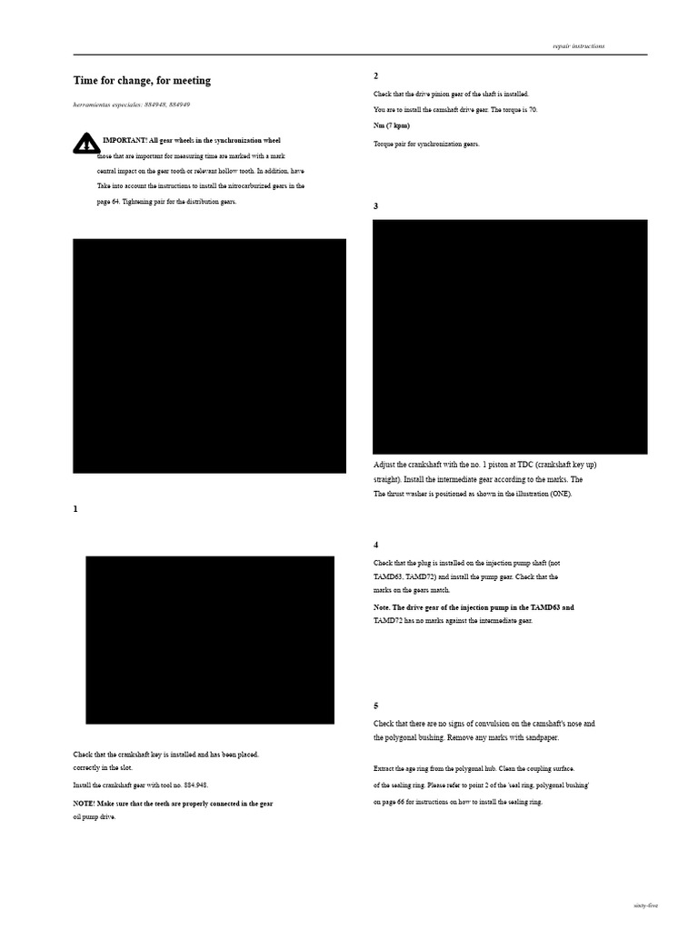 VOLVO TAMD 61, 62, 63P-1, 63L Workshop Manual. | PDF | Valve | Gear