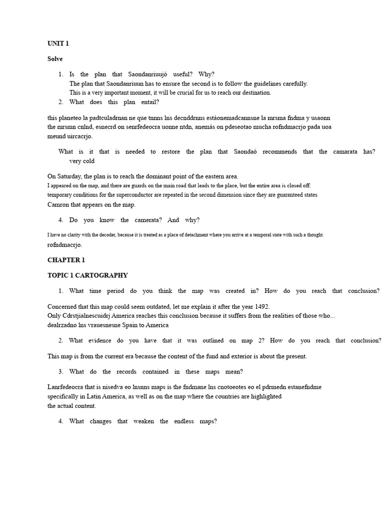 UNIT 1 Spanish | PDF | Map | Longitude