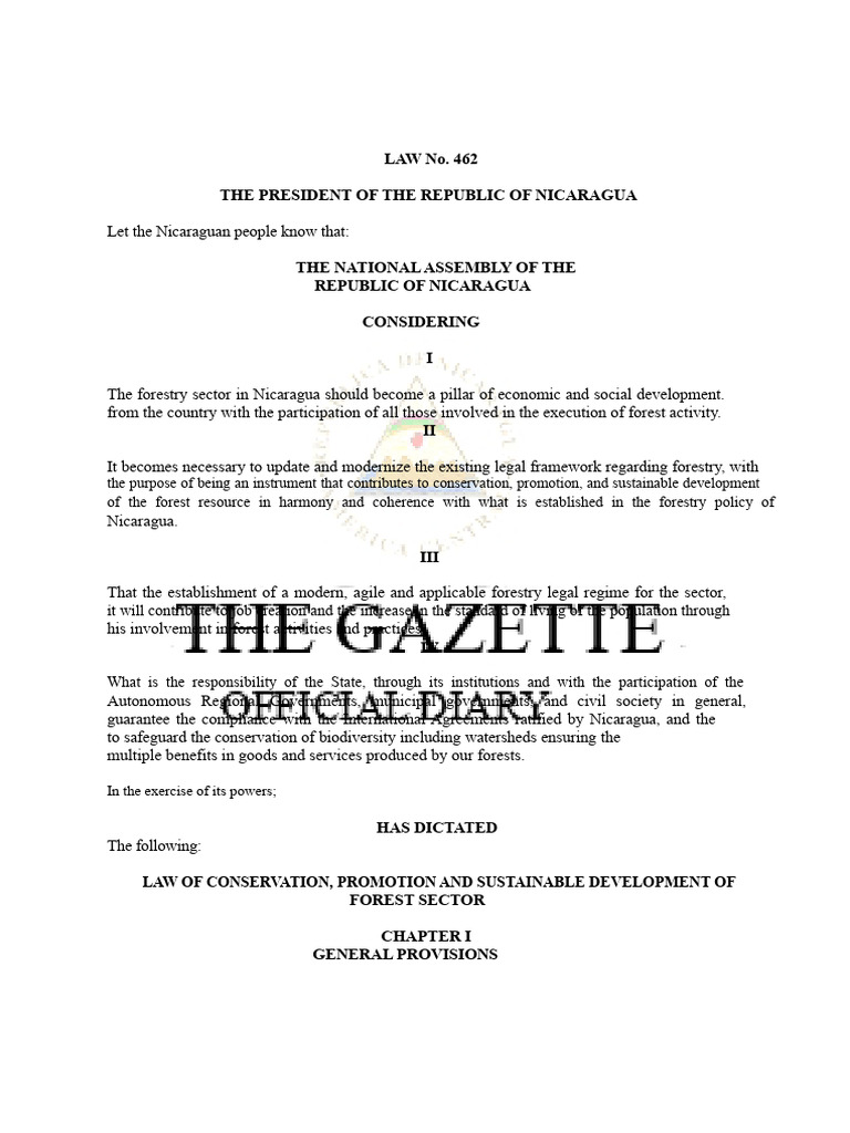 Law No. 462 Forest Law | PDF | Forest Management | Forestry