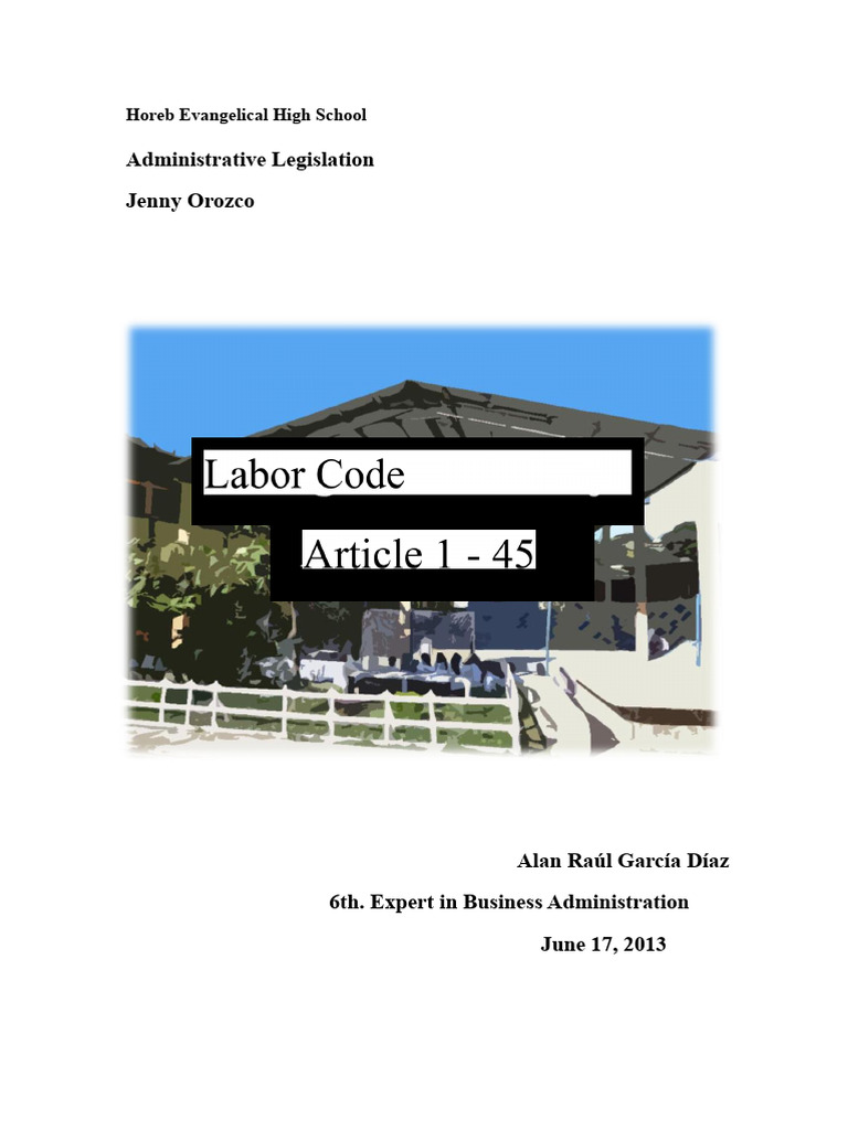Horeb High School Labor Code Overview | PDF | Employment | Labour Law