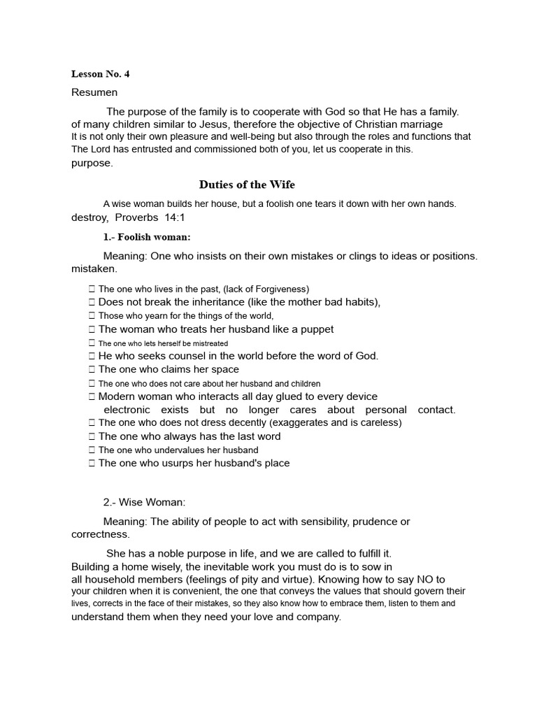Wife's Duties 1 | PDF | Marriage | Wife