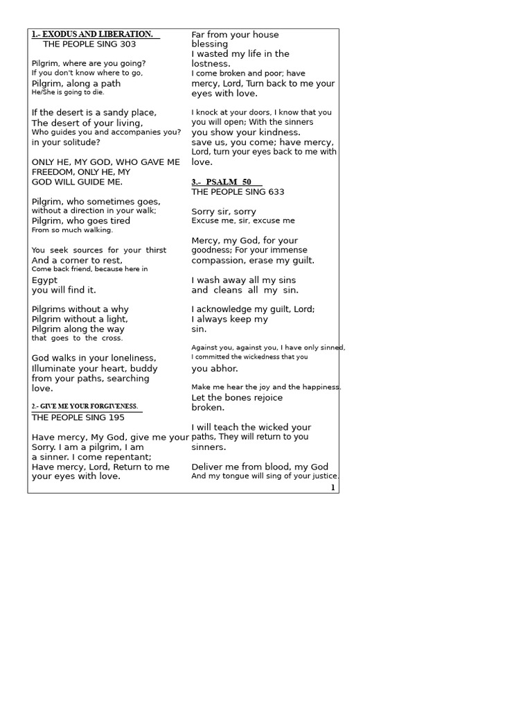 Songs For Lent & Easter | PDF | Salvation | Jesus