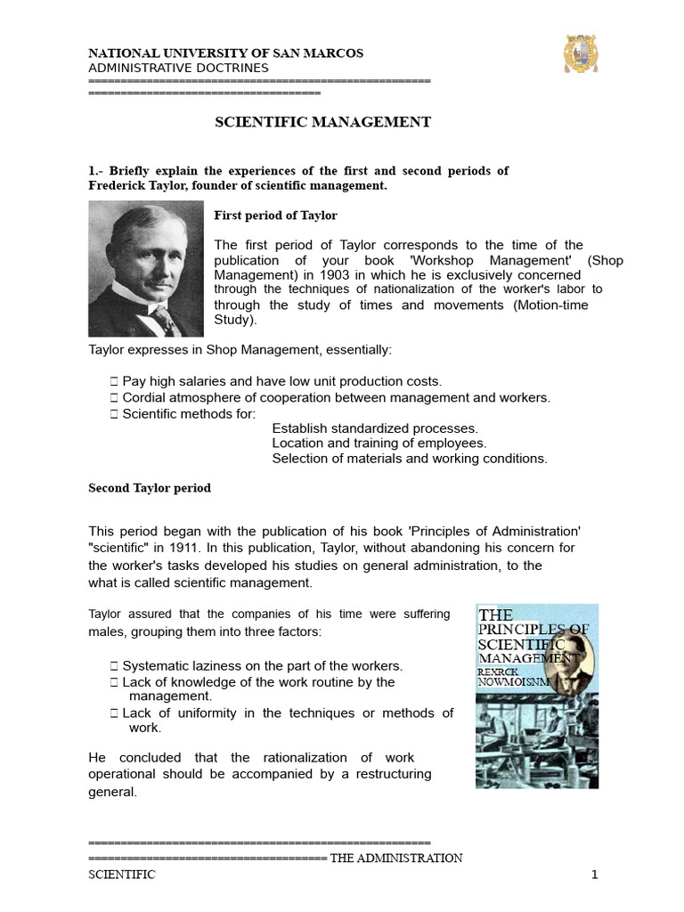 Scientific Management | PDF | Business | Economies
