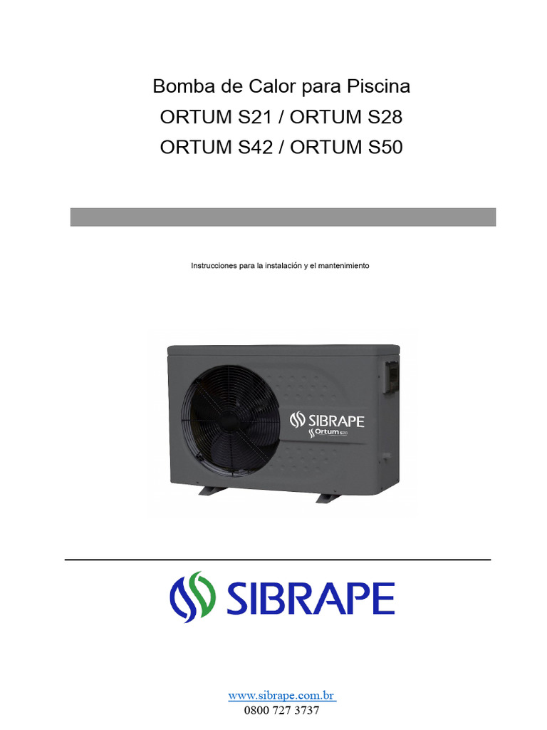 Instalación y Mantenimiento Bomba Ortum | PDF | Bomba de calor | Agua