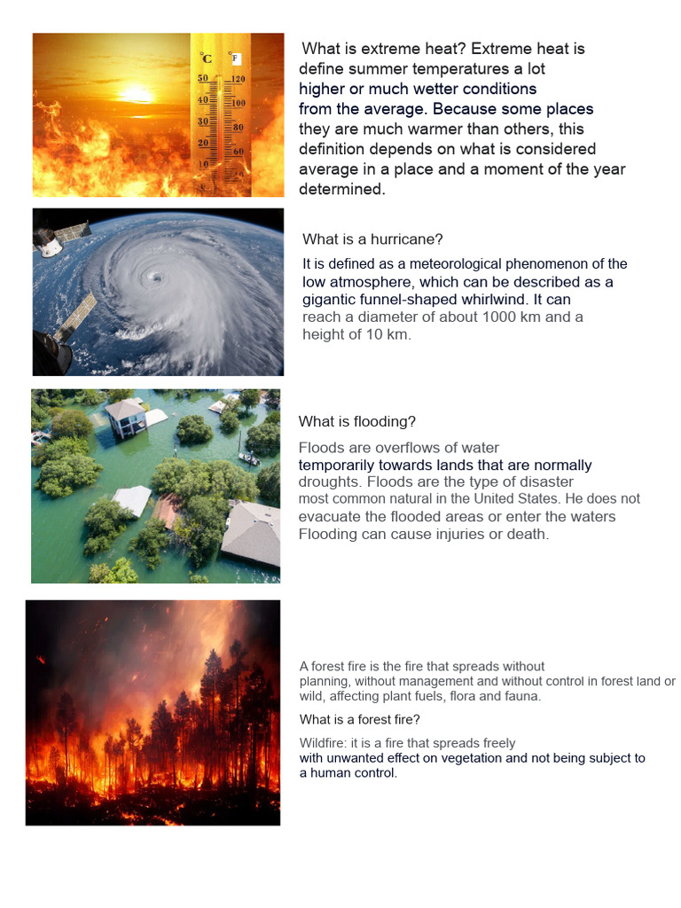Natural Disasters With Info. | PDF