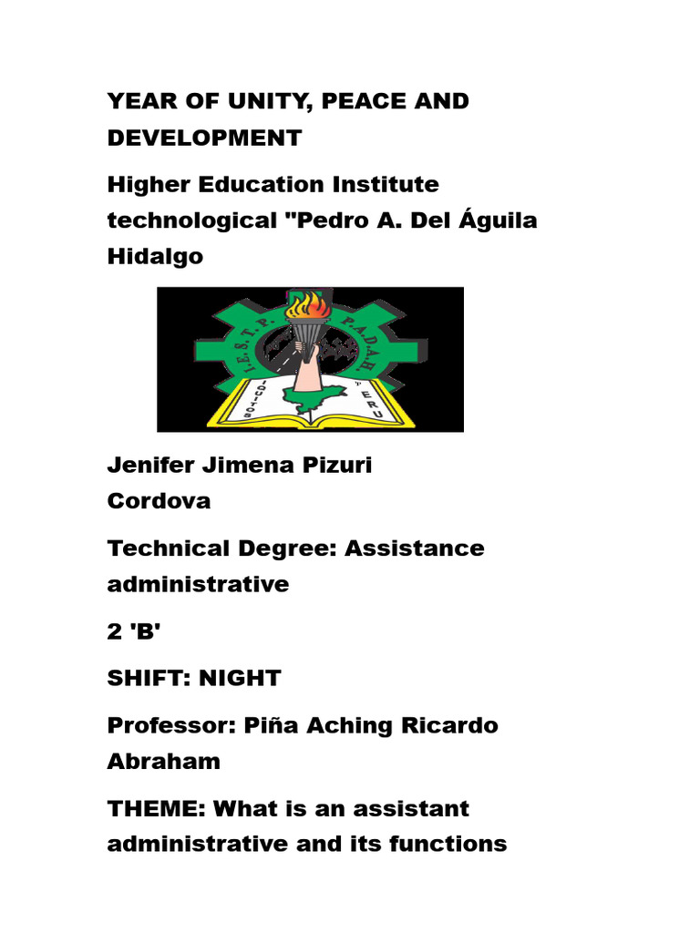 What Is An Administrative Assistant, Functions and Values | PDF ...