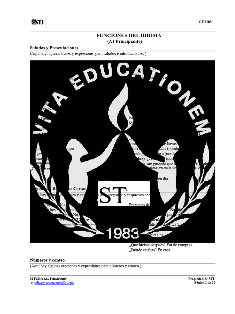 01 Folleto (A1 Principiante) | PDF | Matrimonio | Esposa