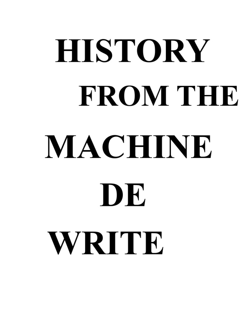 History of the Typewriter Invention | PDF | Typewriter | Computer Keyboard