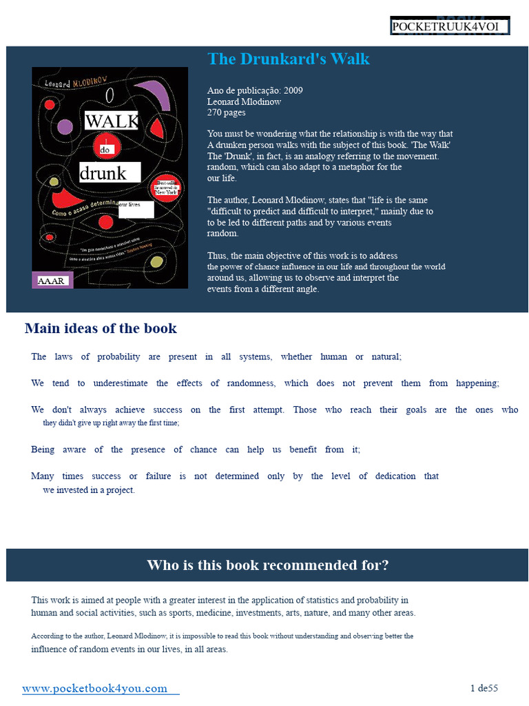 The Drunkard's Walk - Leonard Mlodinow | PDF | Probability | Randomness