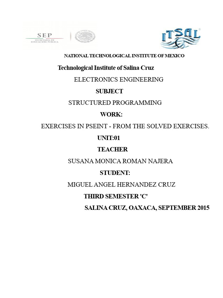Solved Exercises in Pseint | PDF | Prime Number | Mathematics