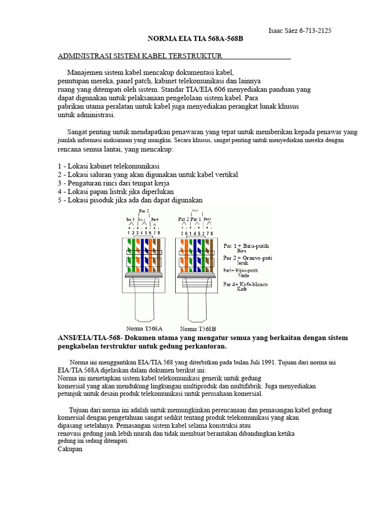 Norma Eia Tia 568a | PDF