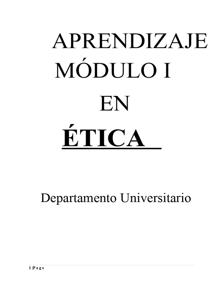 Ge8 - Etica - Módulo de Aprendizaje-1 | PDF | Moralidad | Hijab