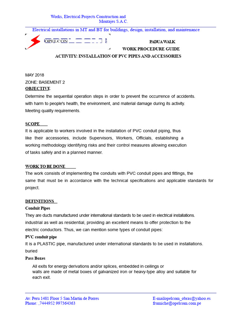 PVC Pipe Installation Safety Guide | PDF | Pipe (Fluid Conveyance ...