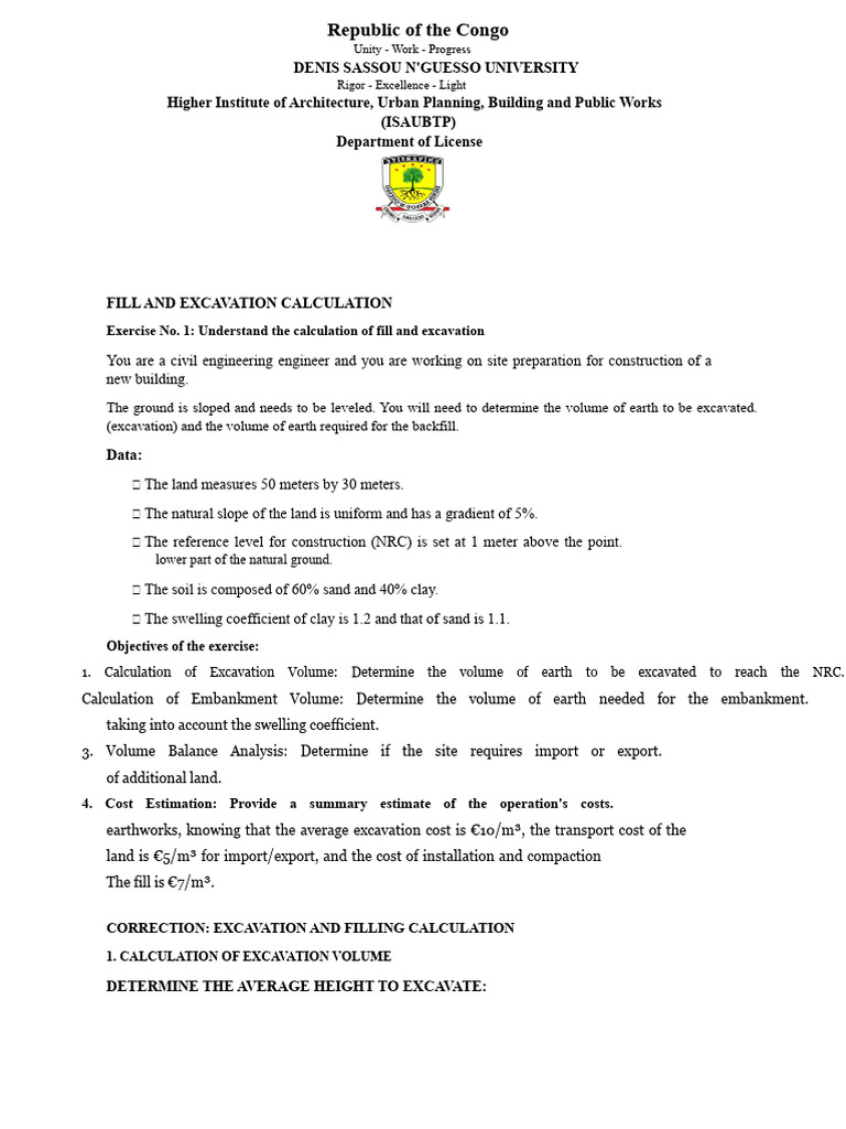 Excavation and Fill Calculation Guide | PDF | Loader (Equipment ...