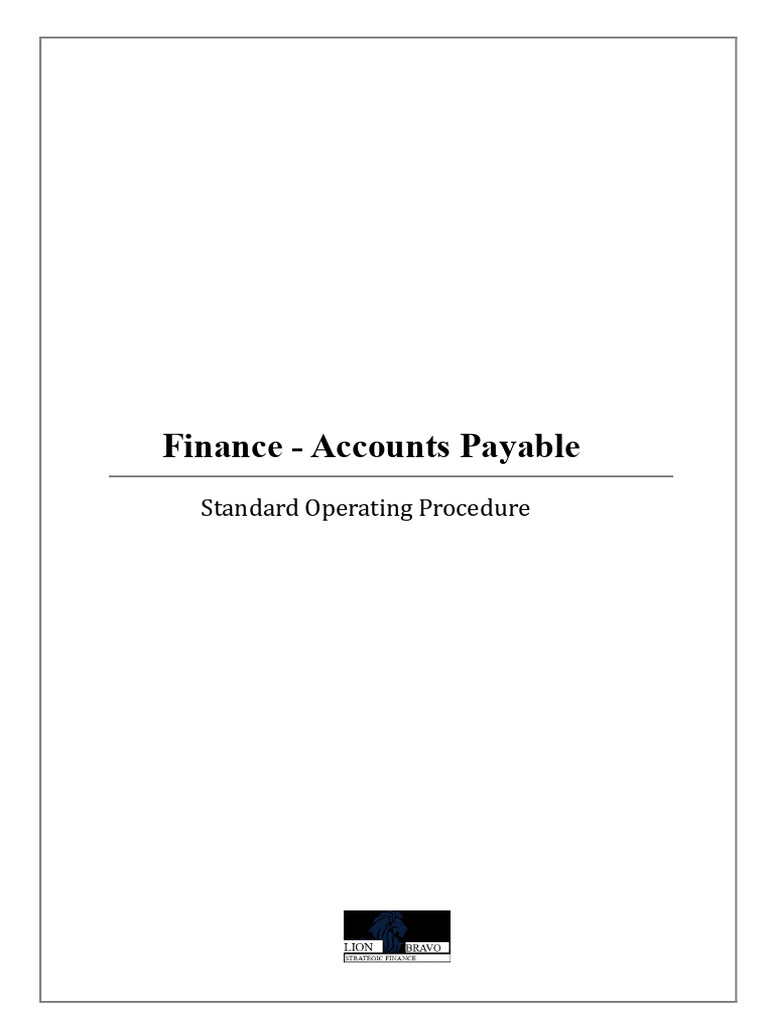 Accounts Payable Standard Procedures | PDF | Accounts Payable | Expense