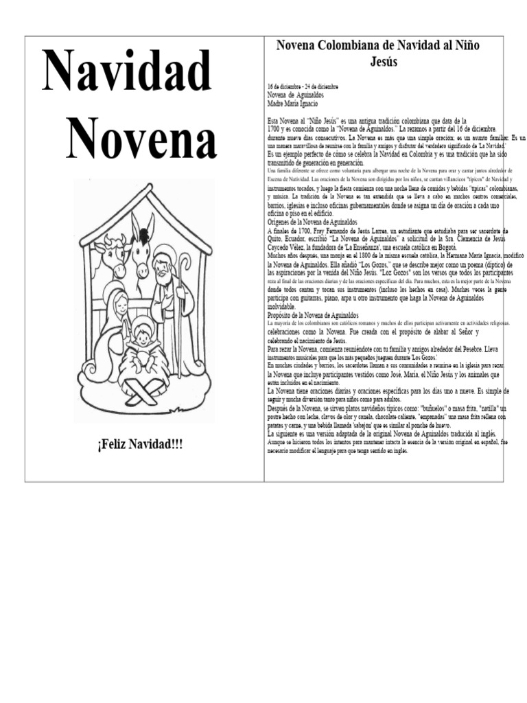 Novena de Aguinaldos 1 | PDF | María, madre de Jesús | Navidad