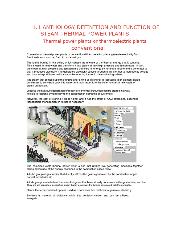 1.1 Steam Thermal Power Plants and Steam Generators | PDF | Steam | Power Station