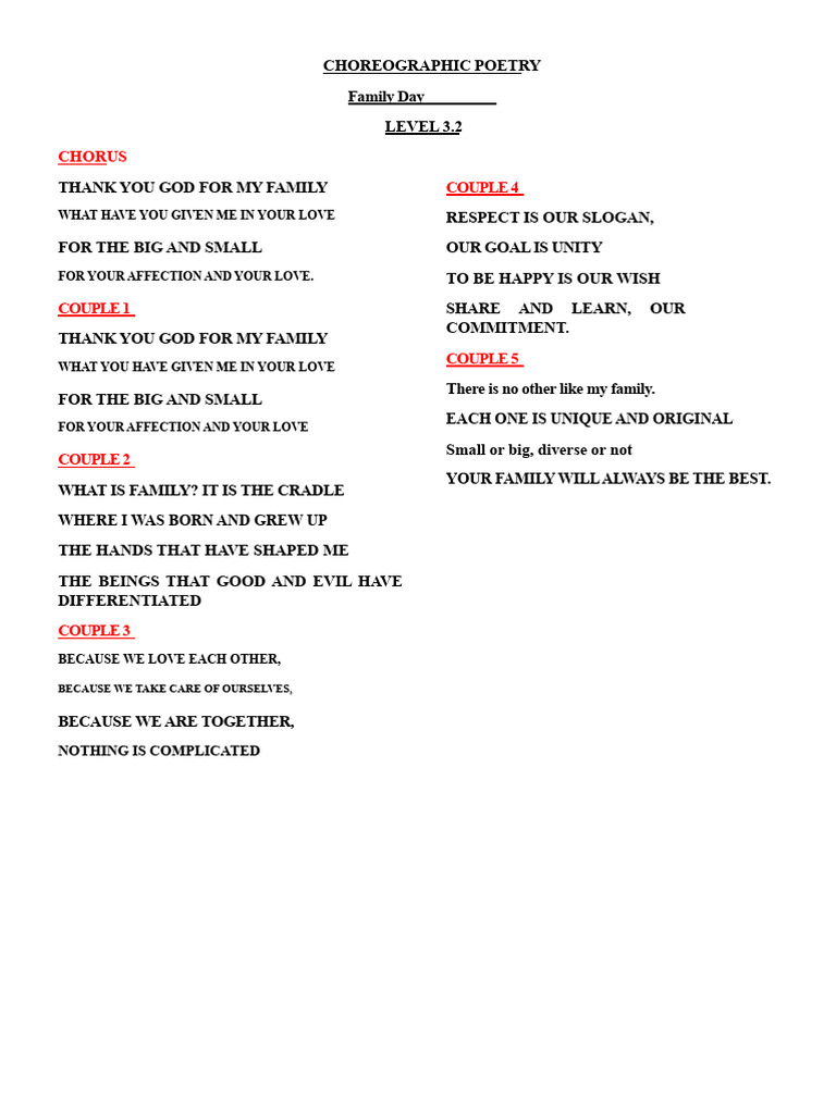 Choreographic Poetry | PDF