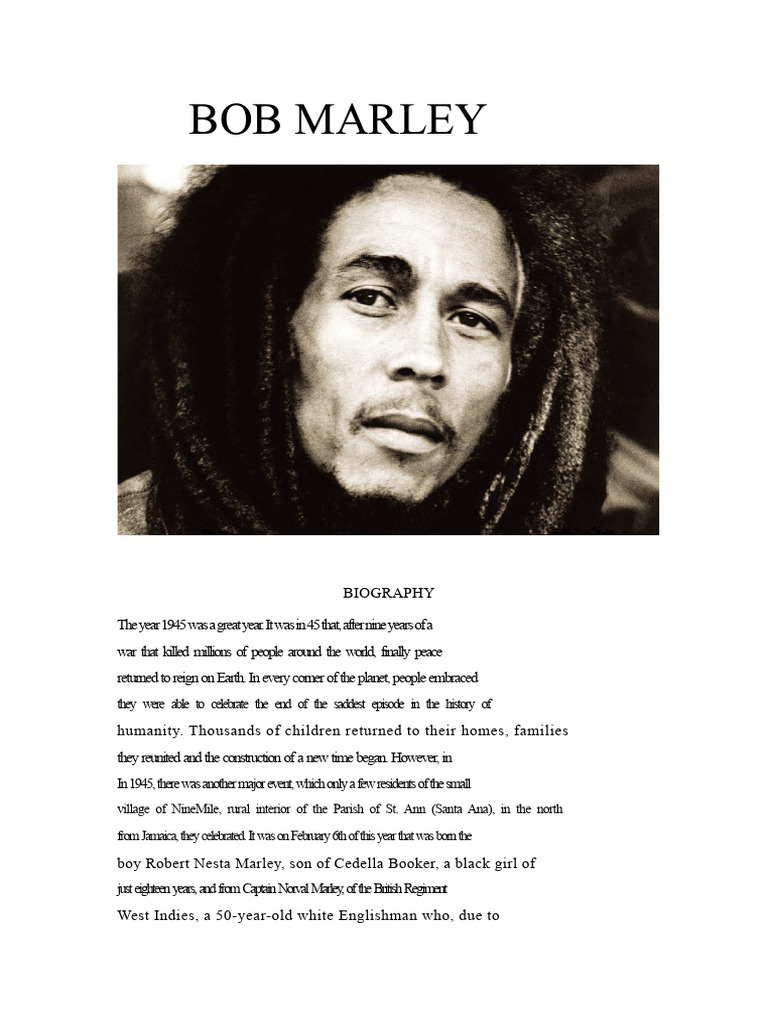 Bob Marley: Life and Musical Legacy | PDF | Bob Marley | Reggae