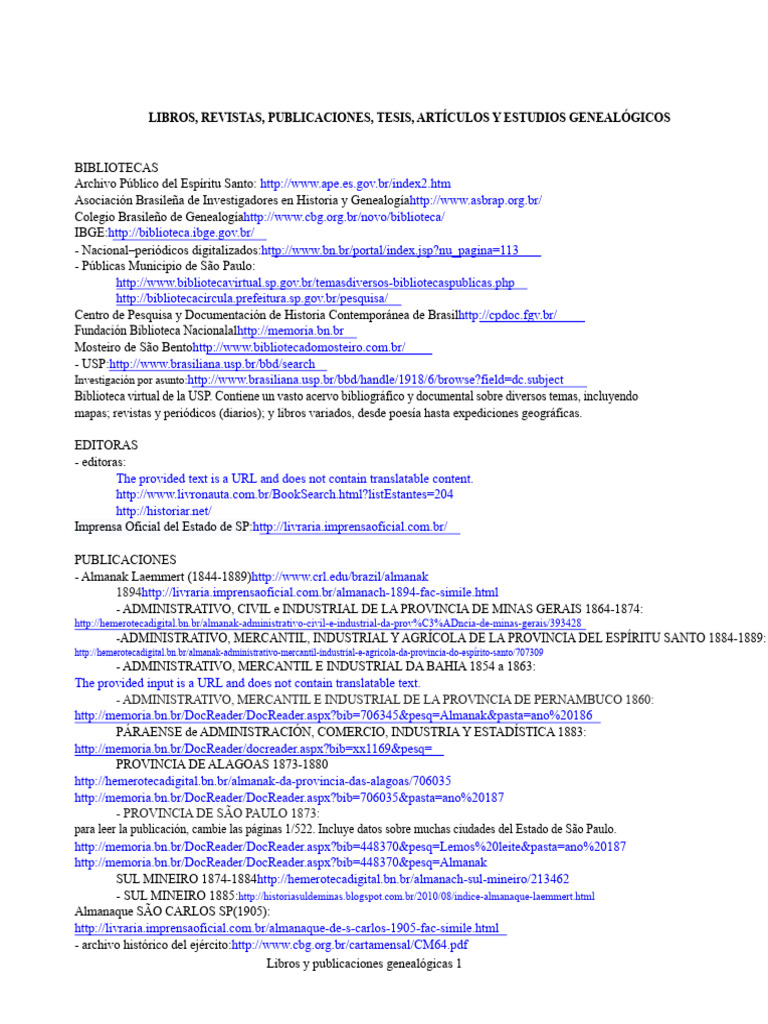 Libros y Publicaciones | PDF | Sao Paulo | Brasil