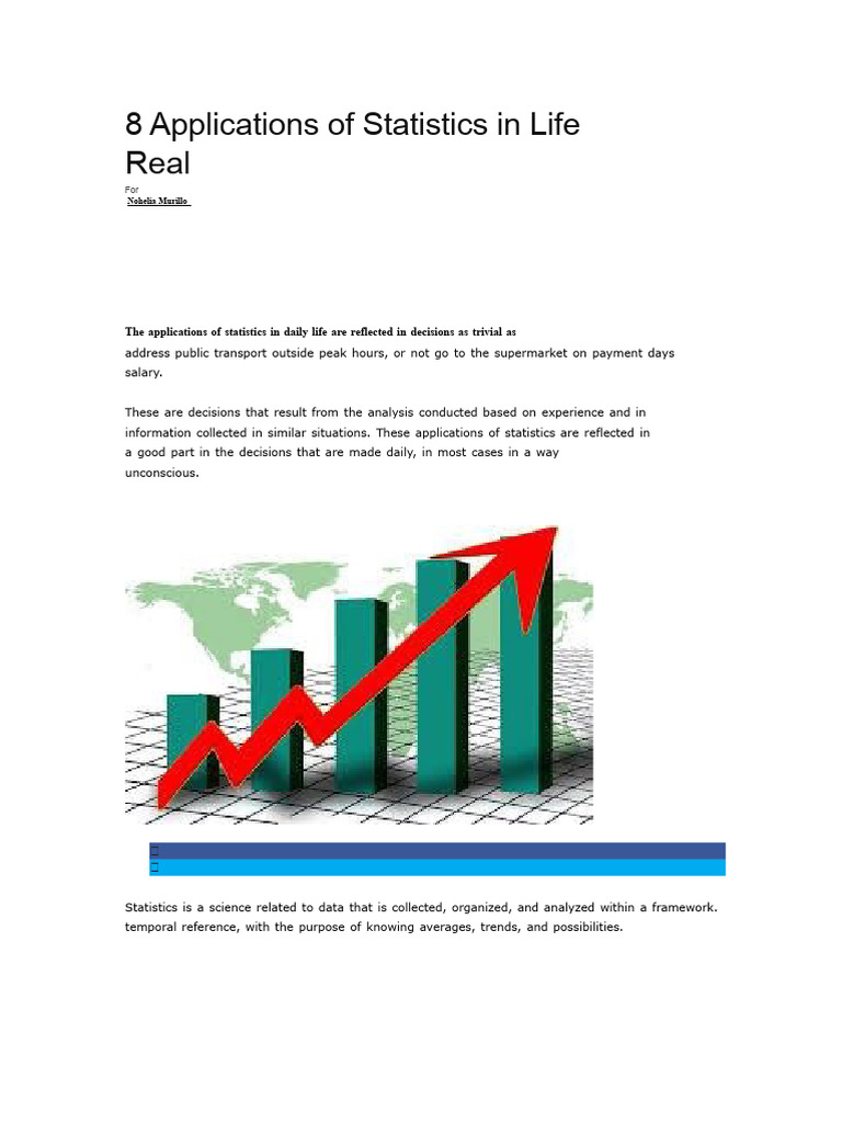 Statistics in Everyday Life Applications | PDF | Statistics | Forecasting