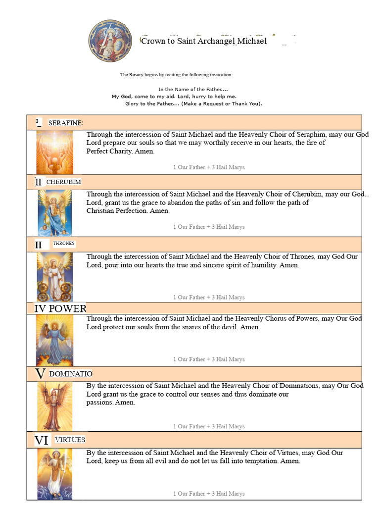 Crown of Saint Michael The Archangel | PDF | Michael (Archangel) | Lord ...