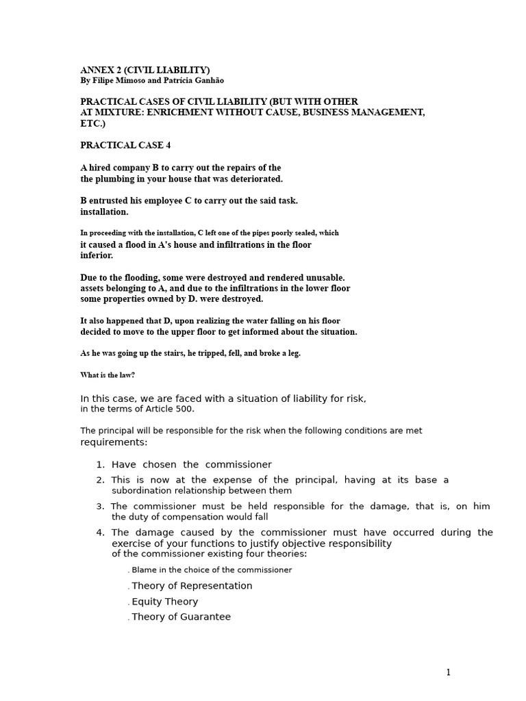 Practical Cases Solved in Contract Law I | PDF | Traffic Collision ...