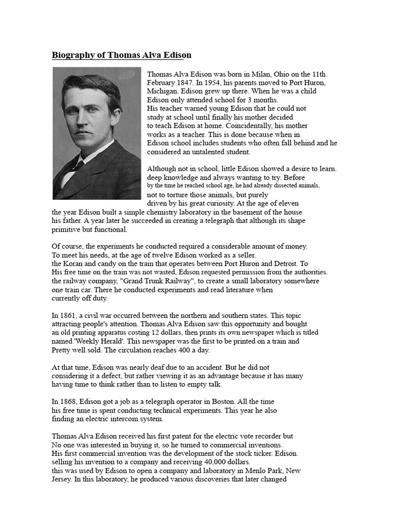 Edison: Journey from Failure to Innovation | PDF | Thomas Edison