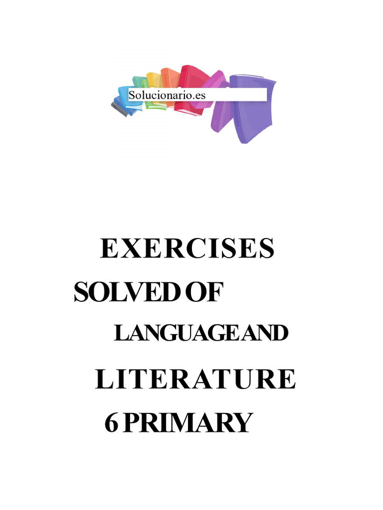 Exercises Solved of Literature 6 Primary: Language and | PDF | Stress ...