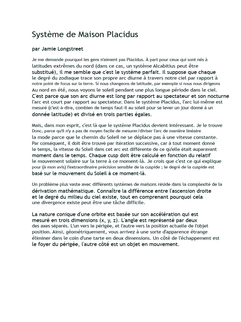 Système de Maison Placidus en Astrologie | PDF | Zodiaque | Terre
