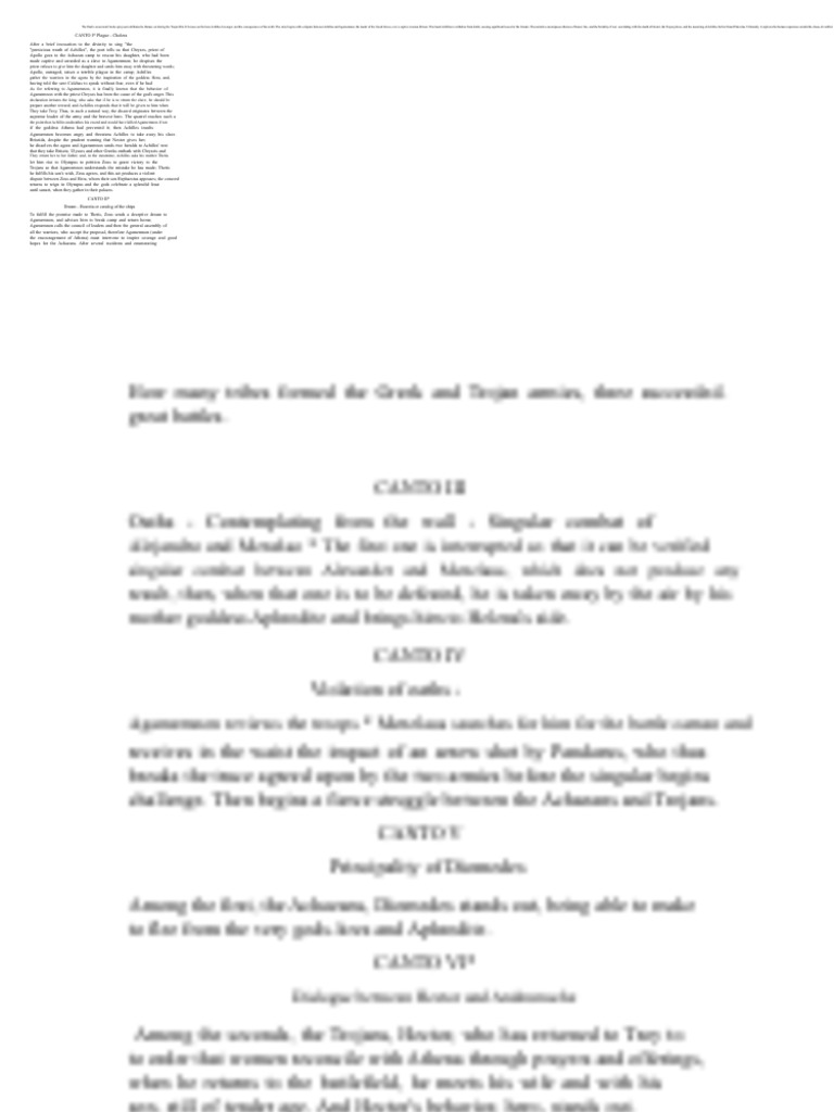 Summary of The Iliad | PDF | Hector | Iliad