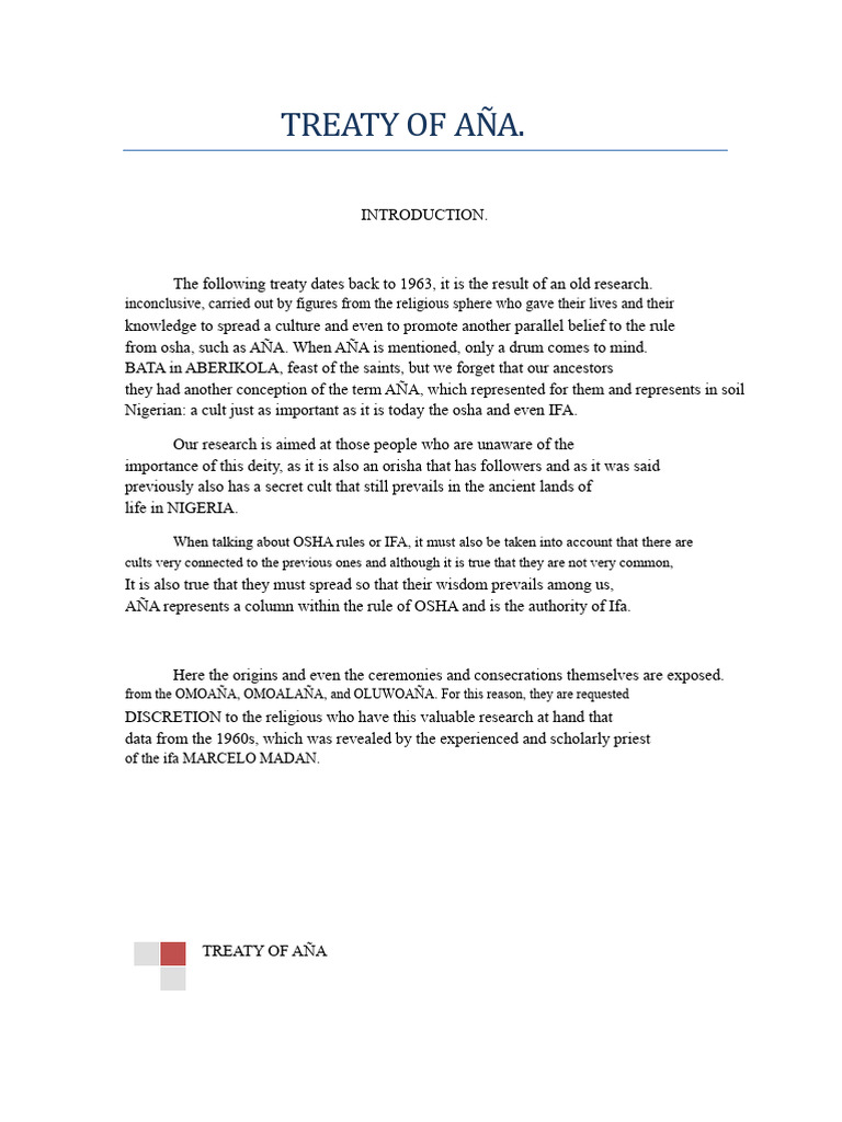 Treaty of Aña | PDF