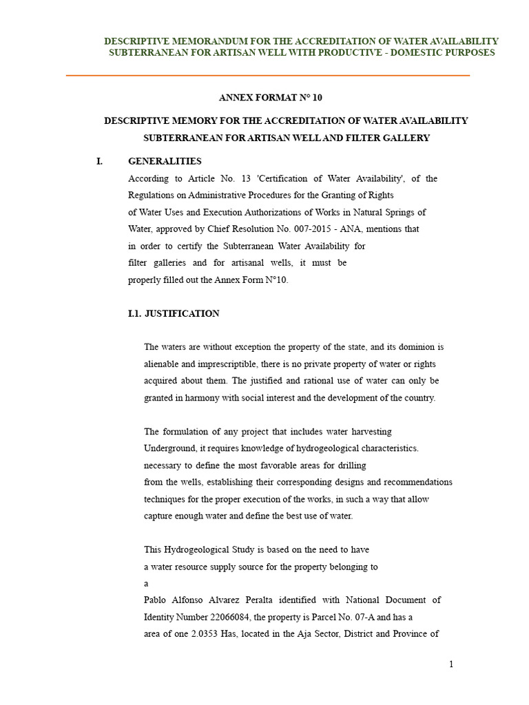 Annex Format No. 10 | PDF | Chloride | Water