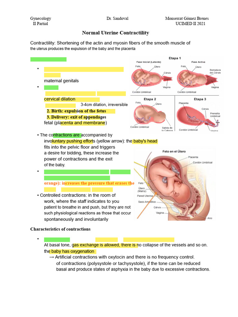 Uterine Contractility and Labor Induction | PDF | Childbirth | Uterus