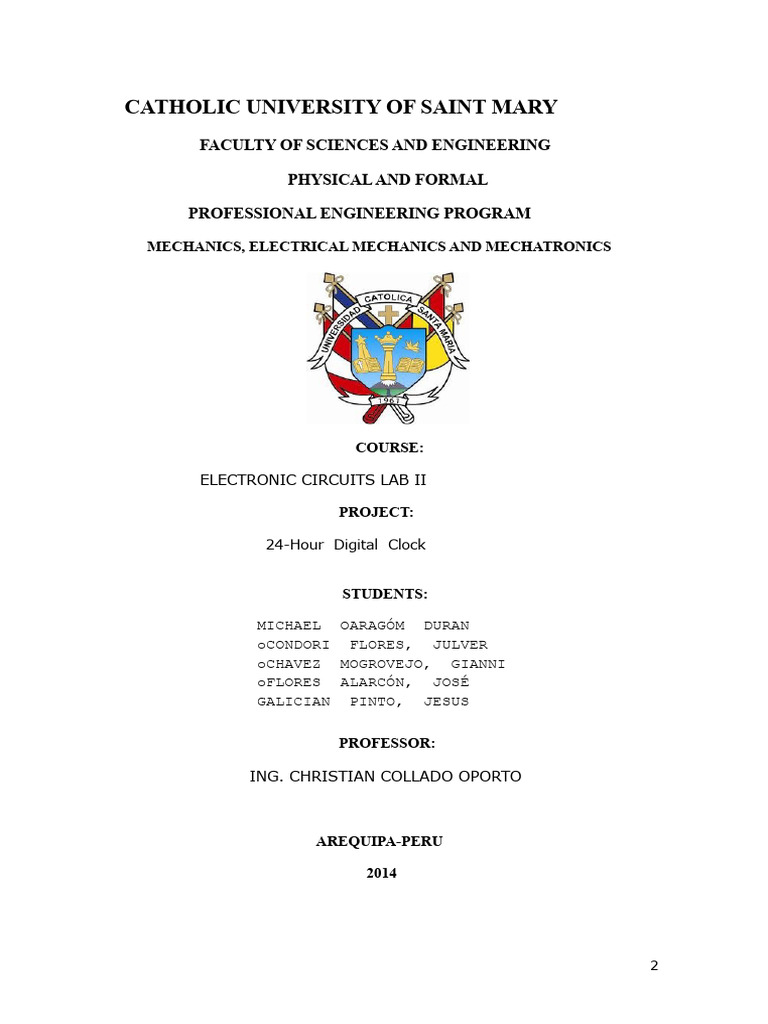 Digital Clock Project 24 Hours | PDF | Digital Electronics | Logic Gate
