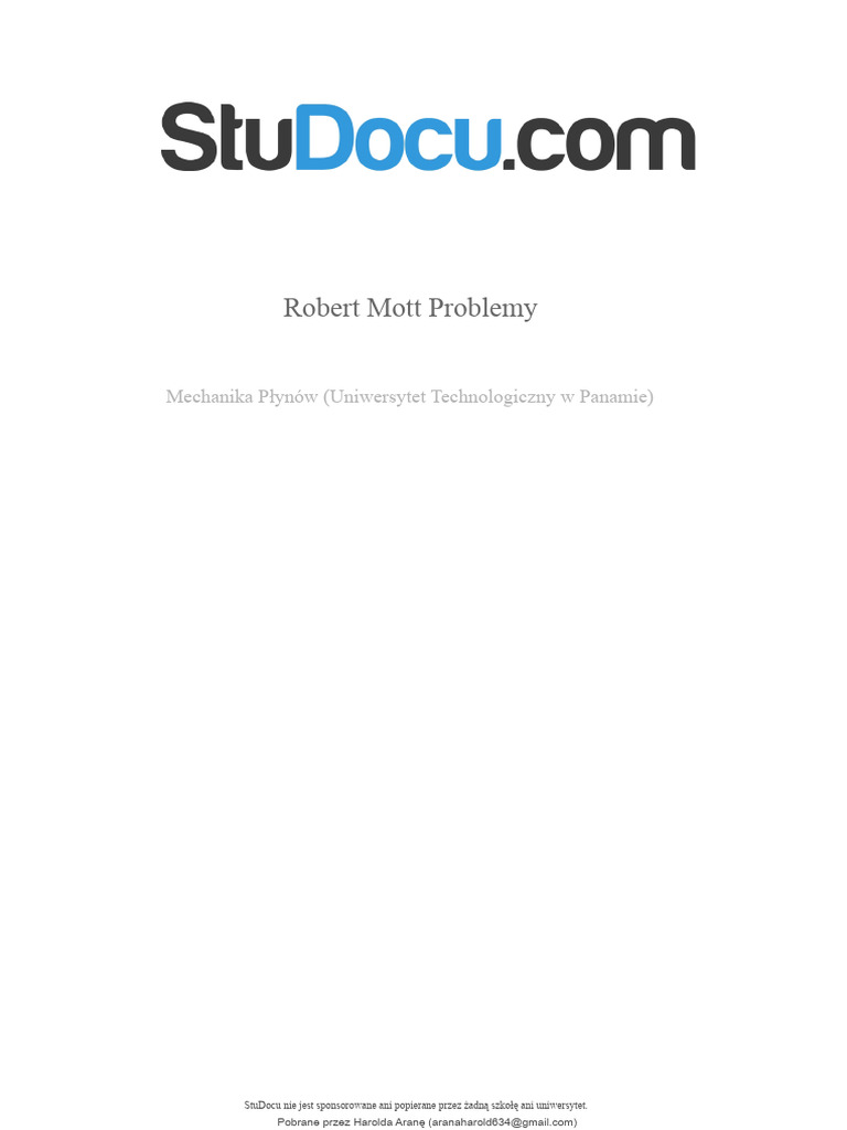 Robert Mott Problemy | PDF