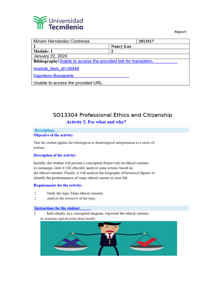 Ethics Activity 2 | PDF