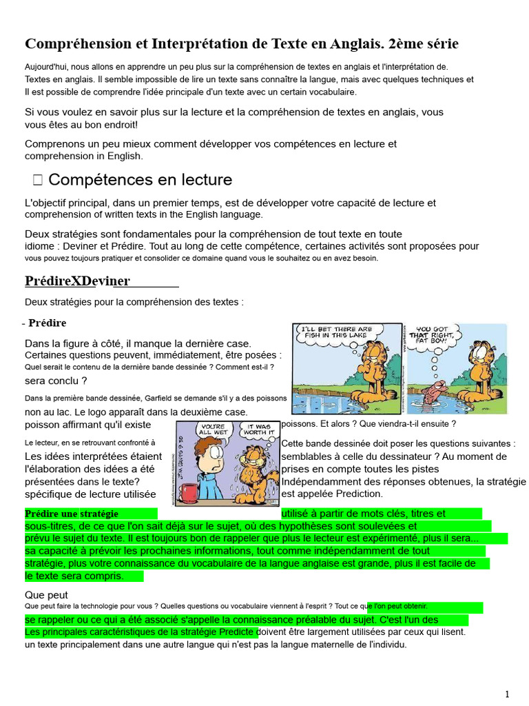Compréhension de Texte en Anglais | PDF | Spam | Linguistique